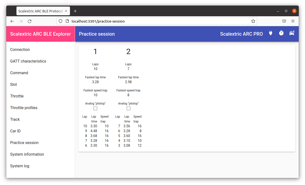 Scalextric ARC BLE Protocol Explorer | SlotForum